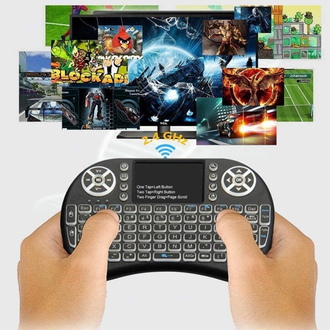 Wireless Backlit Mini Keyboard With Touchpad Mouse Wireless Mouse ...