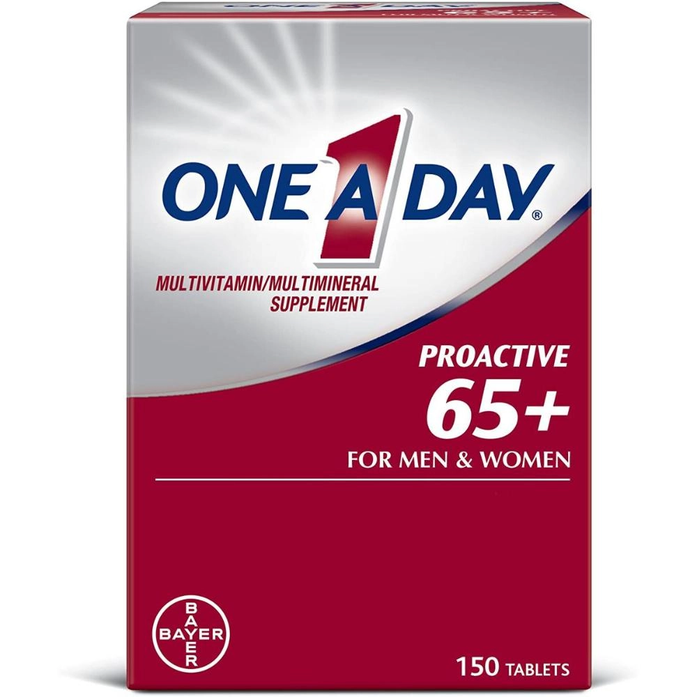One A Day Multivitamin Mens & Womens Proactive 65+ with Vitamin A ...
