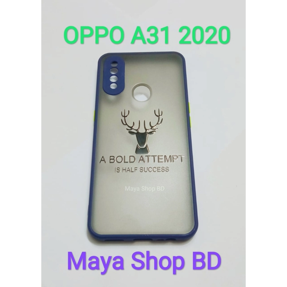 Luxurious Translucent Smoky Deer Matte Back Cover For Oppo A31 (2020)