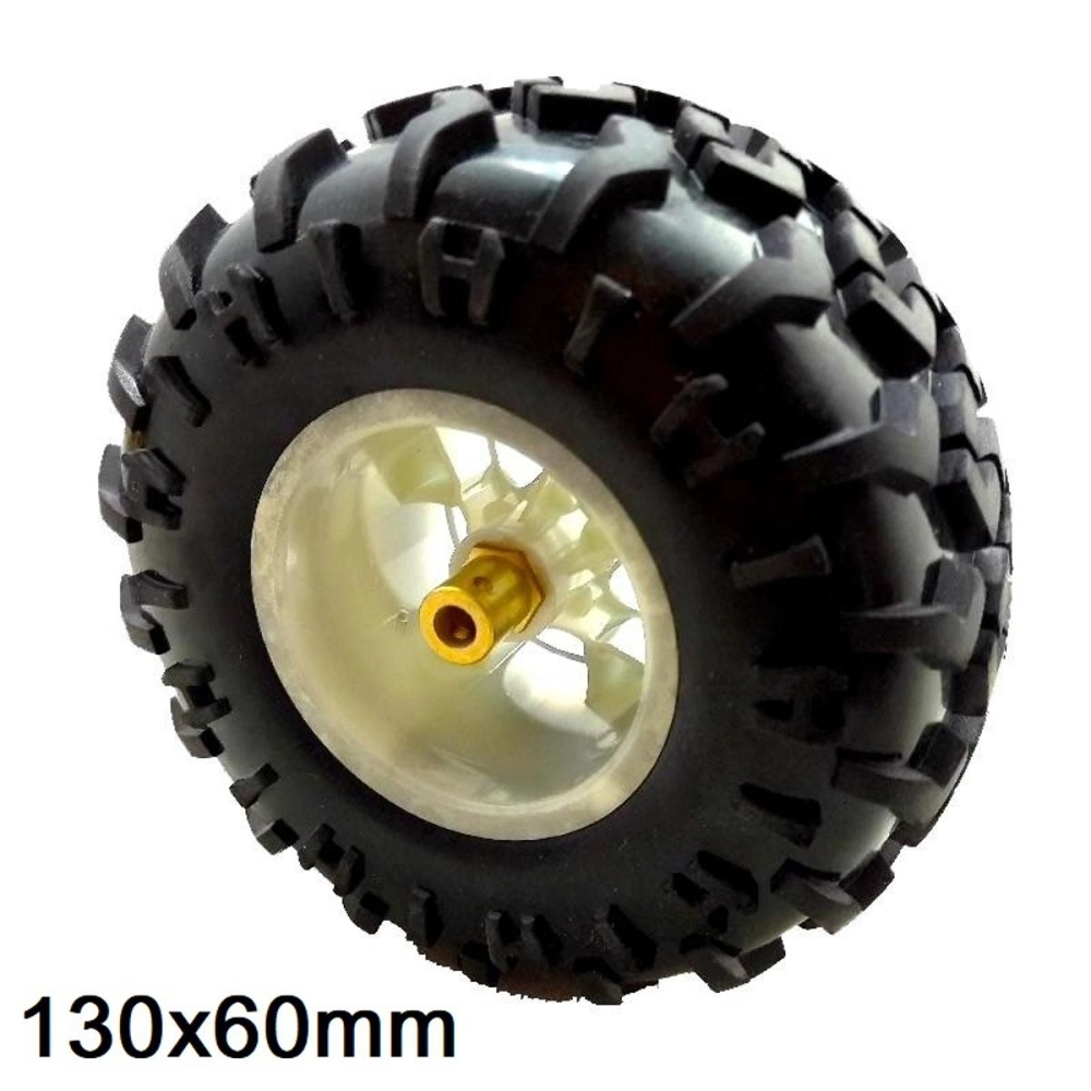17mm HEX With 130mm WHEEL D130mm Robotics RUBBER Tier Wheel 130x60mm ...