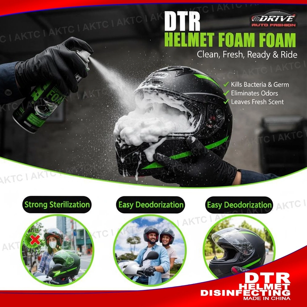 DTR Helmet Disinfecting Foam | Helmet cleaner | Anti-Bacterial Helmet ...