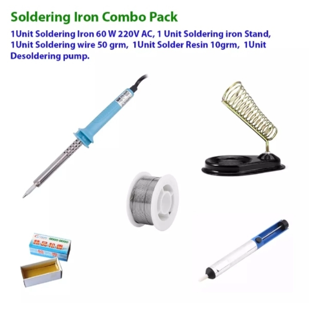 Soldering Iron Combo Pack (Soldering Iron 60 Watt, Iron Stand ...