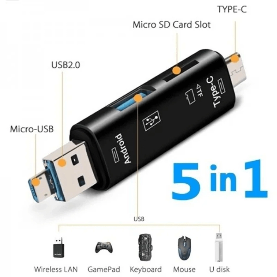 Multifunction OTG Card Reader- Type-C/USB /Micro USB/micro SD Memory ...