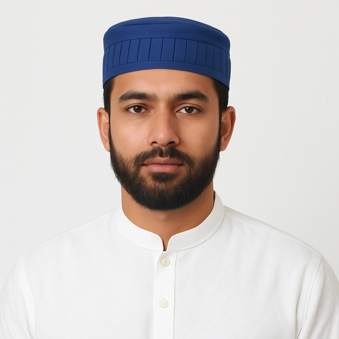 Tupi for men islamic afghani Afghan tupi blue color High quality tupi ...