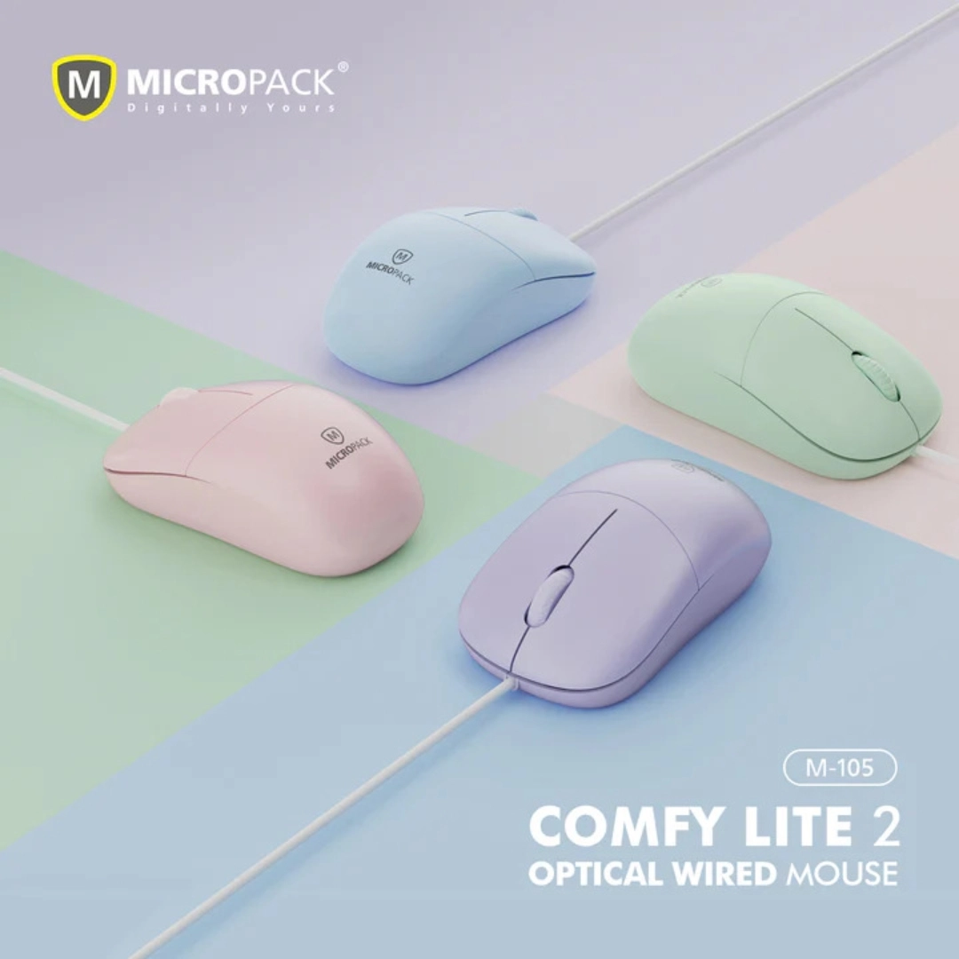 Micropack M105 Optical Wired Mouse with 1000 Dpi and 3 Buttons