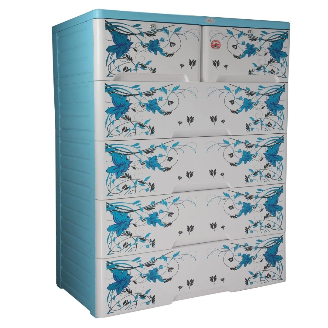 RFL Wardrobe Double 5D KD Deluxe-MetalBlue 880382