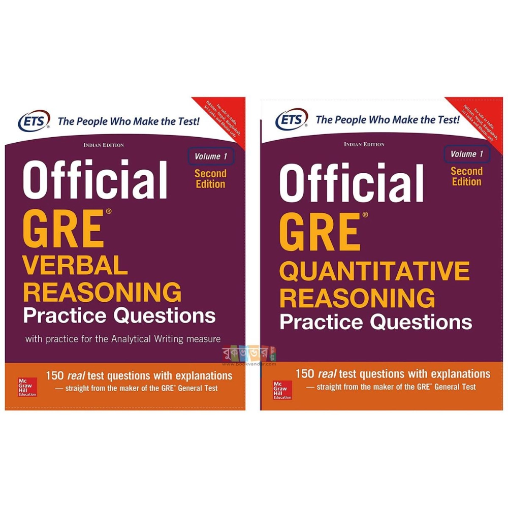 ETS Official GRE Quantitative Reasoning & Verbal Reasoning (2 Books)
