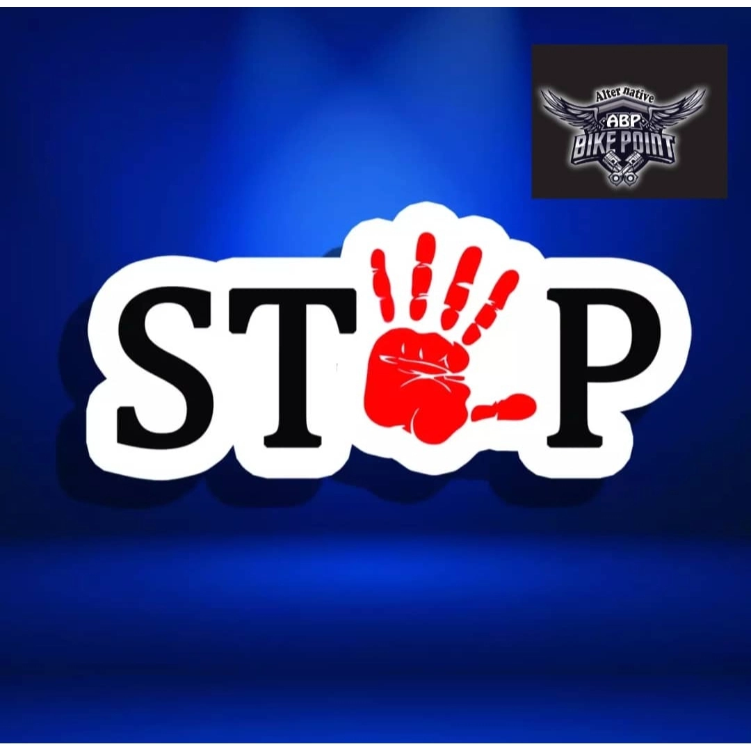 Bike Sticker - Abe hala side a chap,( Waterproof & Premium quality