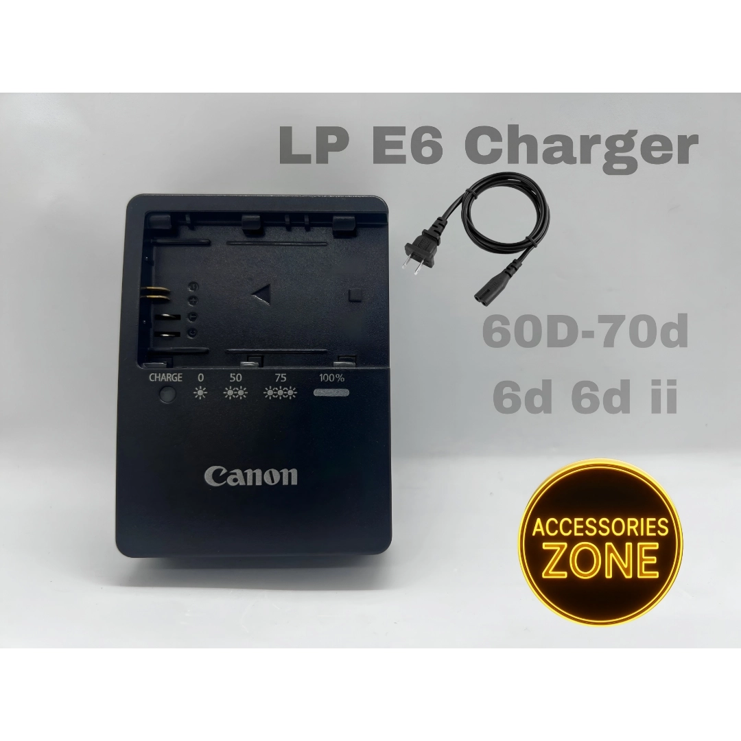 .Canon Lp E6 Charger With Cable For Canon 6D,60D,70D,80D, 5D Mark Lll ...