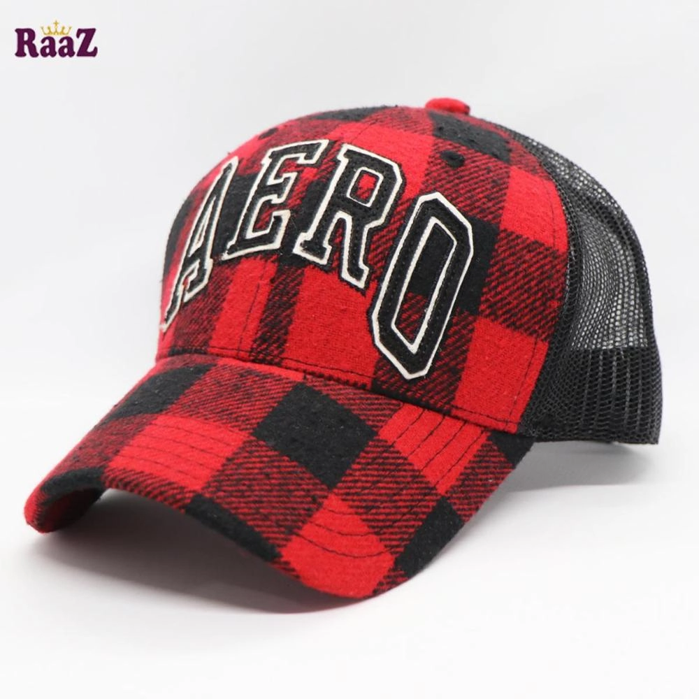 Check Half Net Aero Export Cap - Red and Black