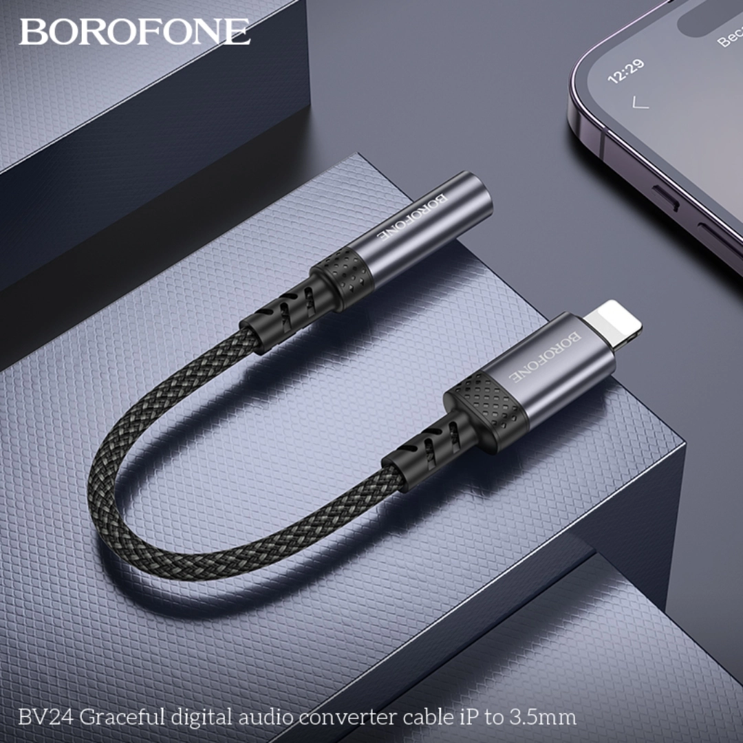 Borofone BV24 iPhone Audio Converter Cable to 3.5 mm Female iPhone ...