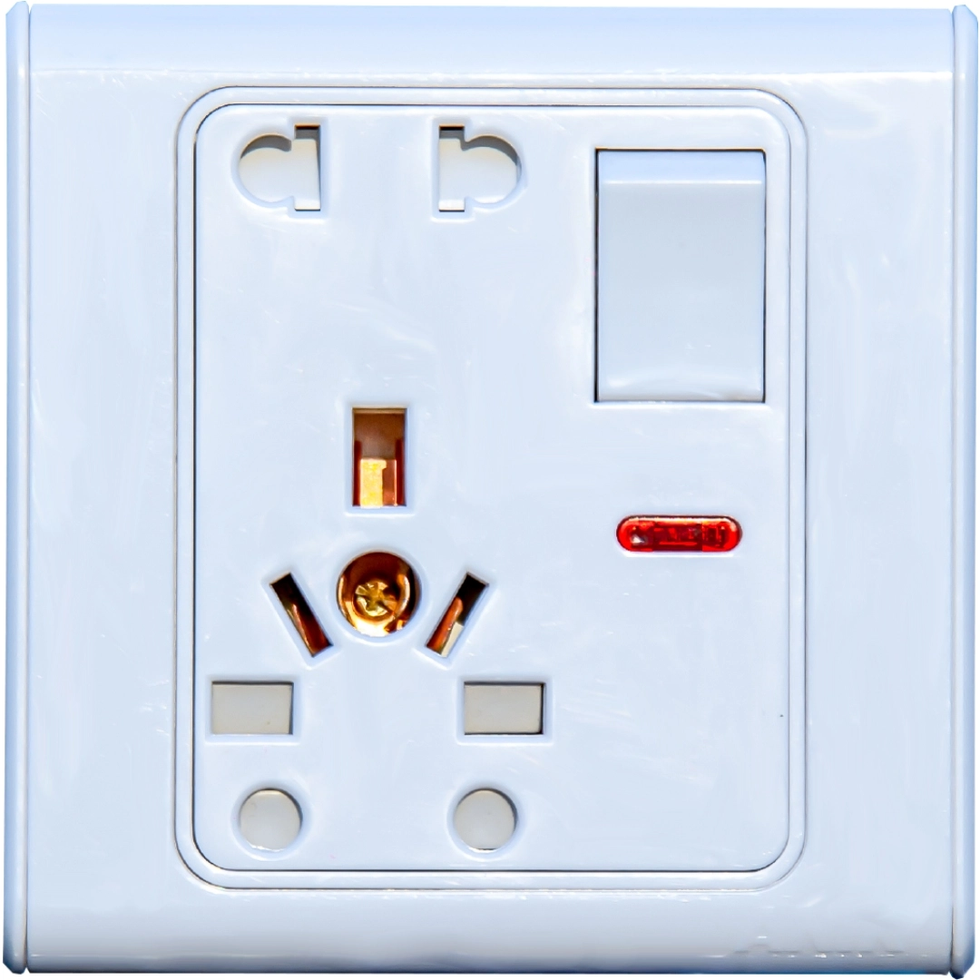Electrical 10 pin plug multi socket wall sockets with switch