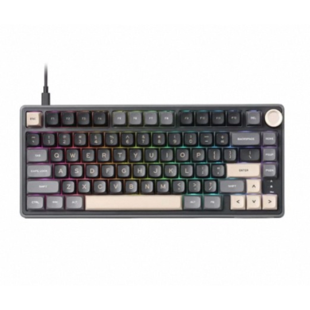 Royal Kludge RK R75 RGB Hot-Swappable Silver Switch Mechanical Keyboard