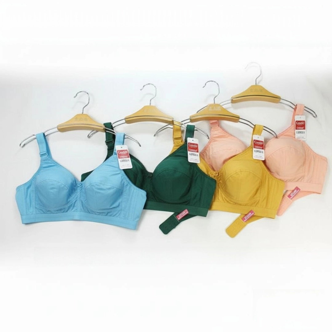 Women’S Guddi Cotton Belt Bra – 4 Pcs Combo, Premium Daily Wear ...