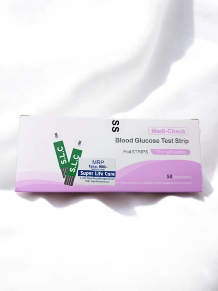 Medi Check Blood glucose Test Strip foil 50 PCS