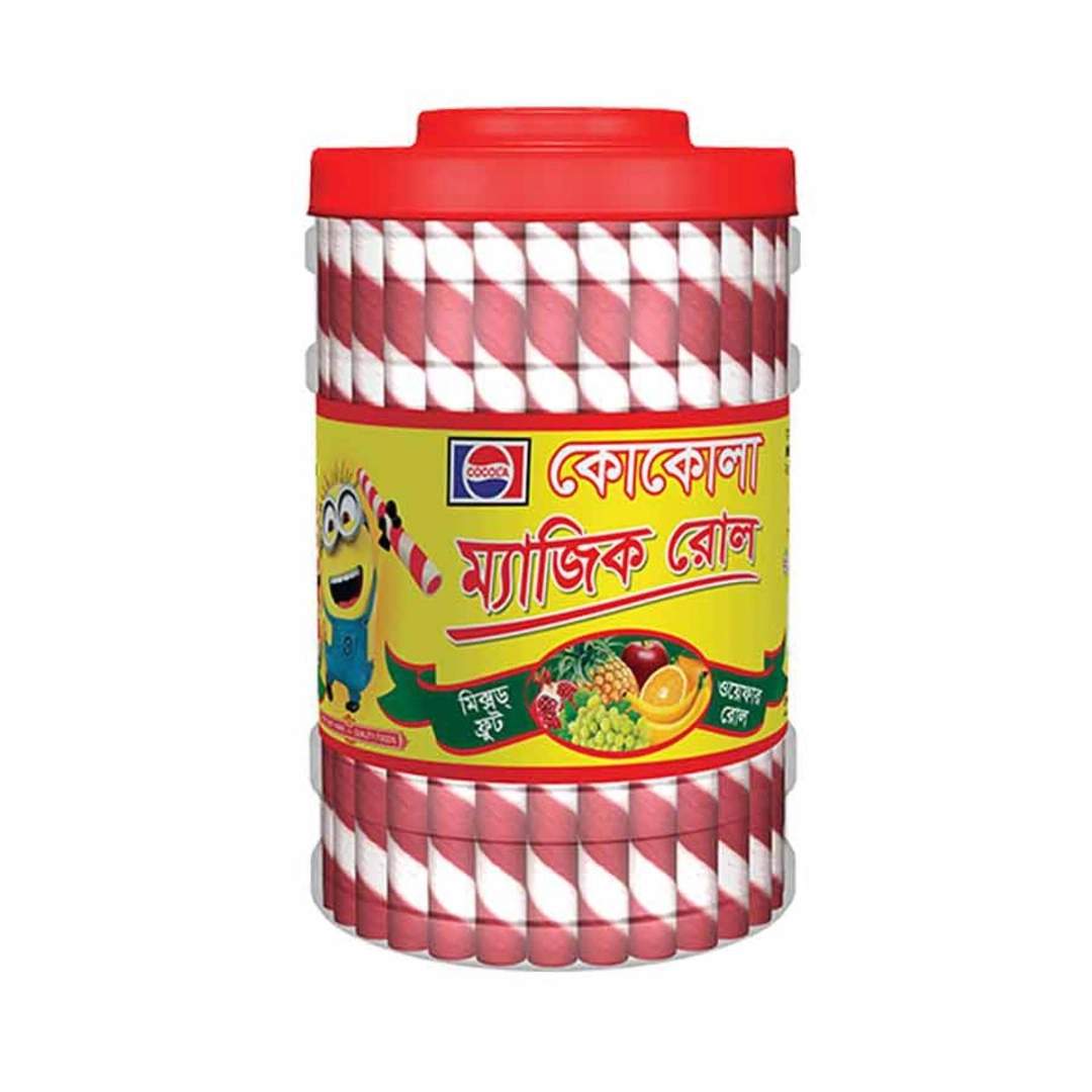Cocola Mixed Fruit Wafer Magic Roll 280g - Null