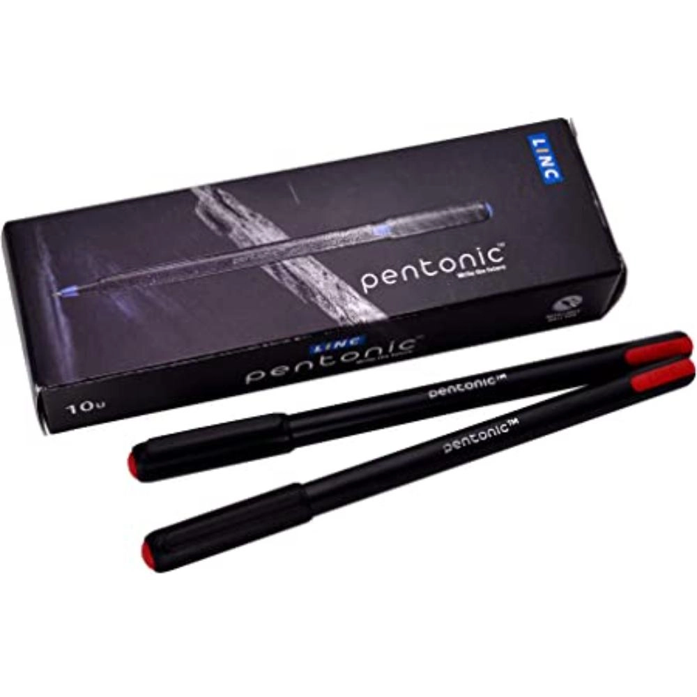Pentonic LINC Red Ink Ball Point Pen - Pack of 10