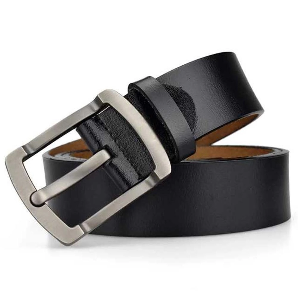 Casual Soft Leather Belt for Men - Black