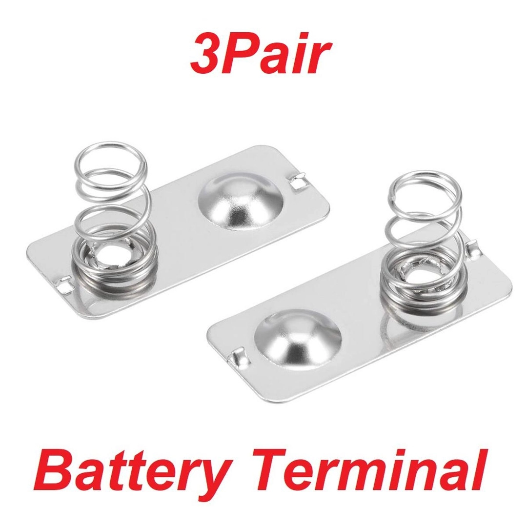 3Pair- DUAL Battery Metal Spring Terminal Nickeling Plate Connector ...