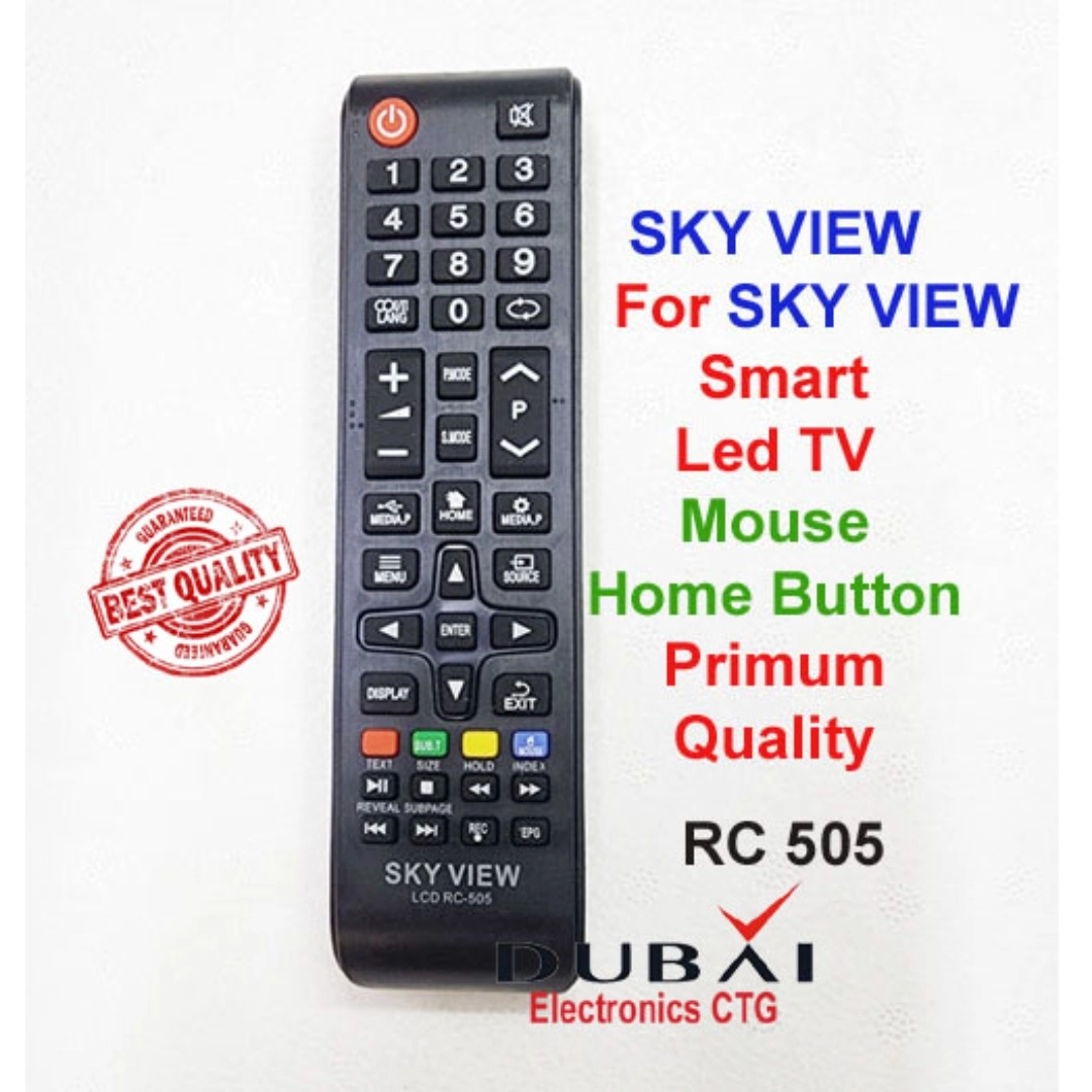 Remote Control for Sky View (RC 505) Smart Led Tv Remote, Keyboard ...