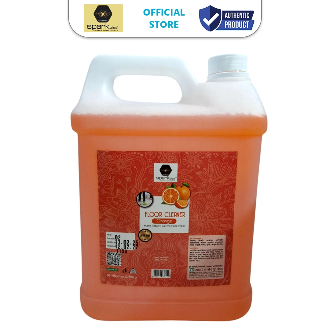 Spark bliss Floor Cleaner Liquid Orange - 5Ltr