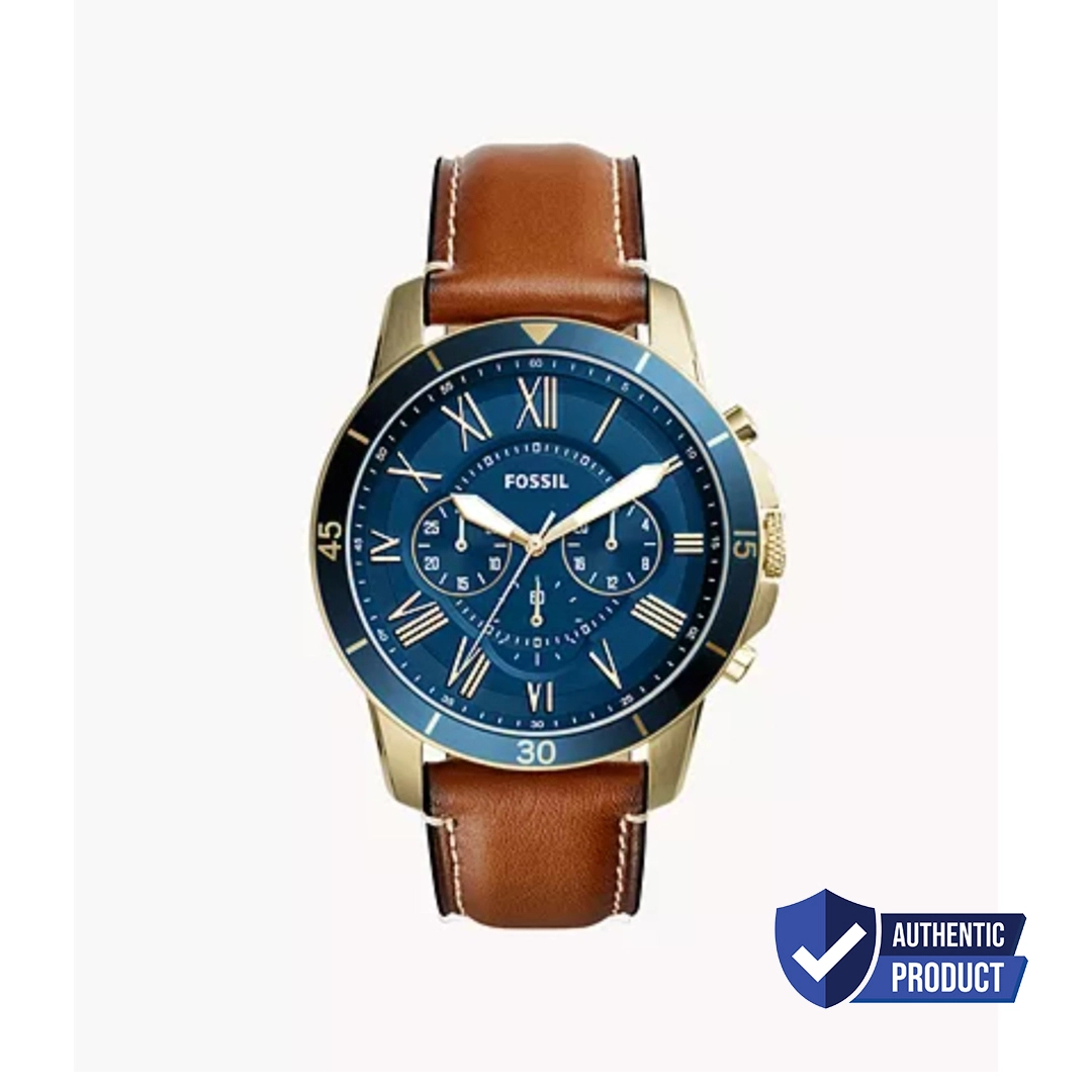 FOSSIL FS5268 Grant Sport Chronograph Luggage Leather Watch