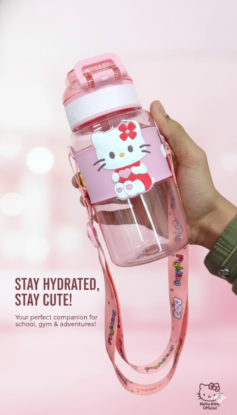 Hello Kitty Kawaii Hydration Water Bottle
