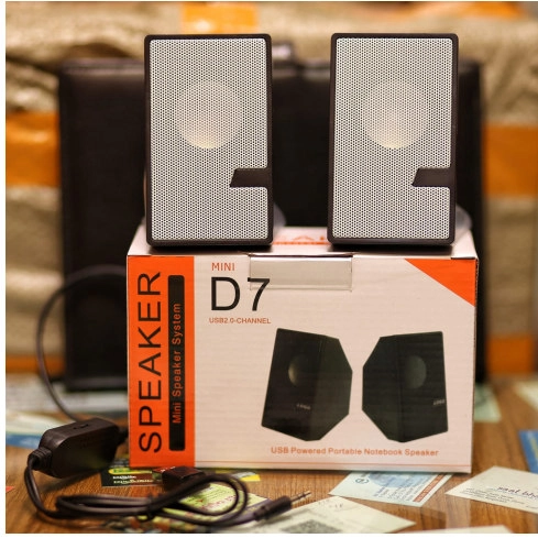 D7 Speaker For Mobile And Pc - Mini Sound Box - Woofer - Black ...