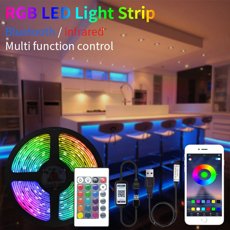 20M RGB 5050 LED Strip Lights for Room Decoration – USB Powered Smart ...