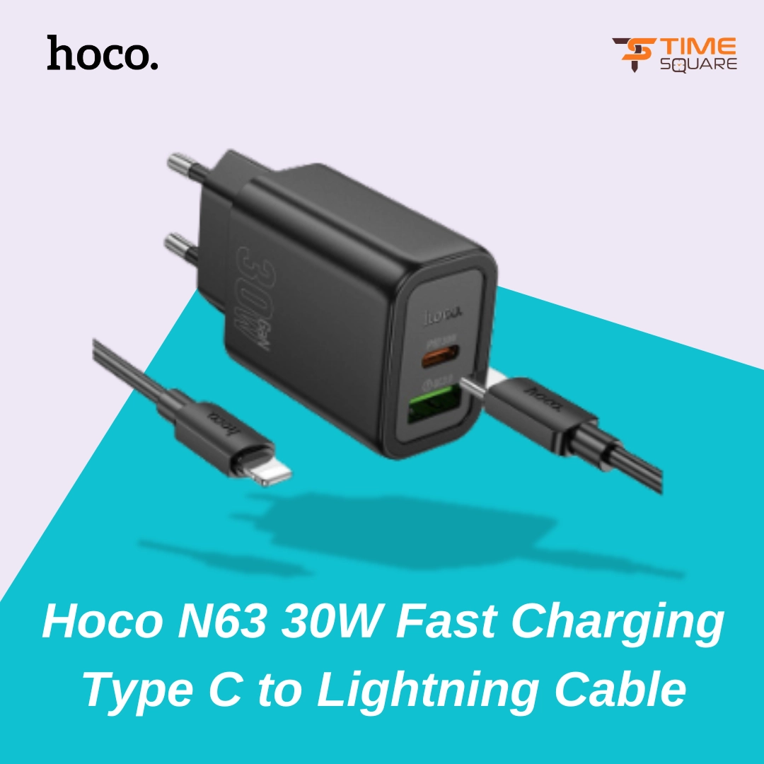 Hoco N63 PD QC3.0 30W Dual Port Fast Charging Wall Charger with 1m Type ...