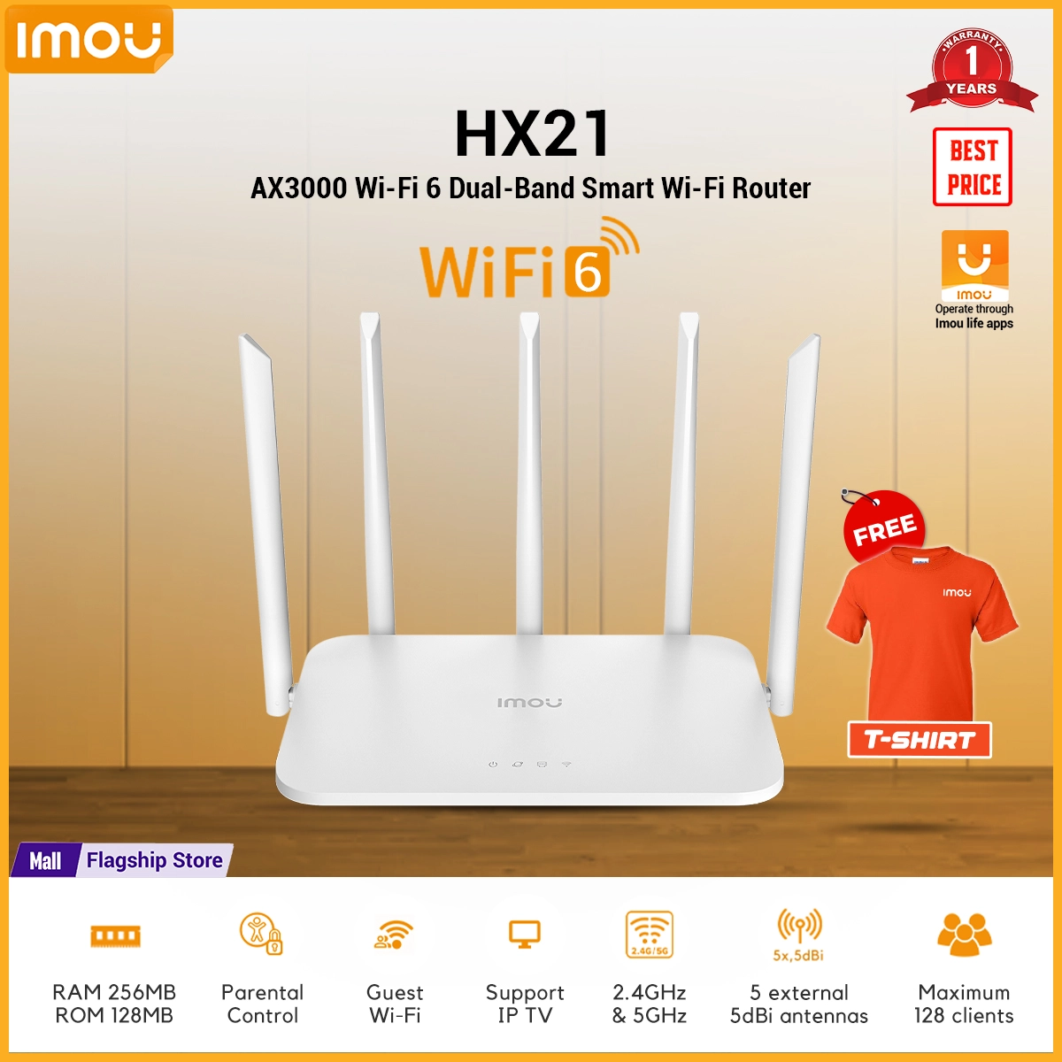 IMOU HX21 Dual-Band Wi-Fi6 Router | Imou-Link Mesh | Imou Wi-Fi Auto ...
