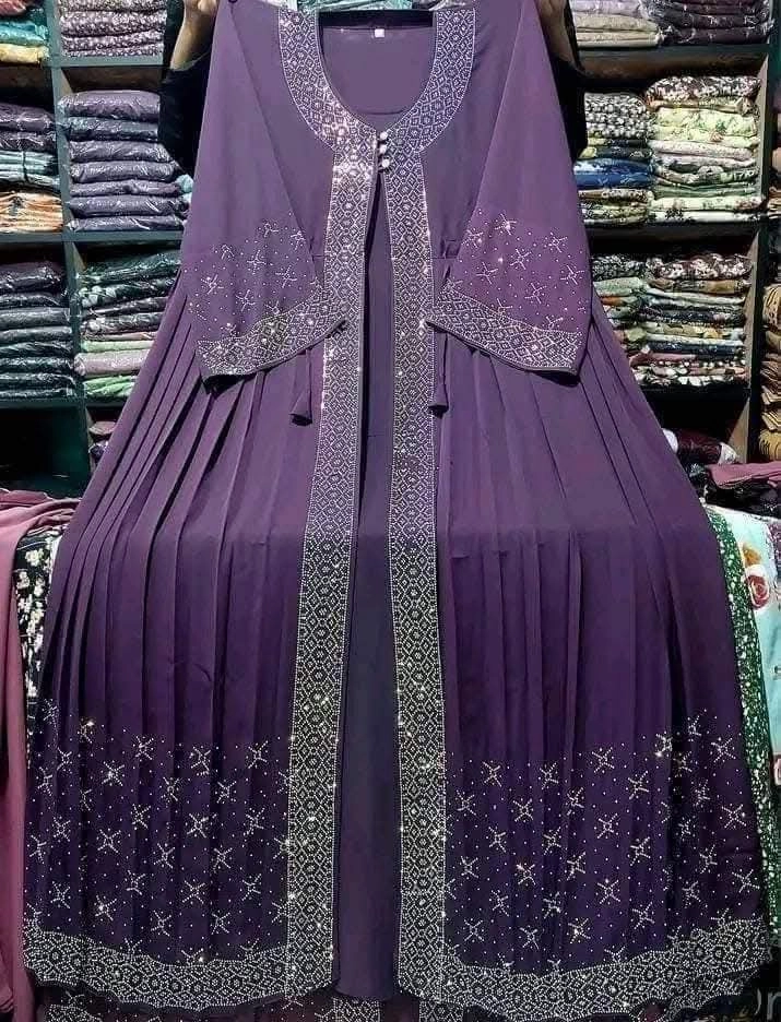 Munjerin Koti Burkha – Premium Dubai Cherry Fabric with Adjustable Koti ...