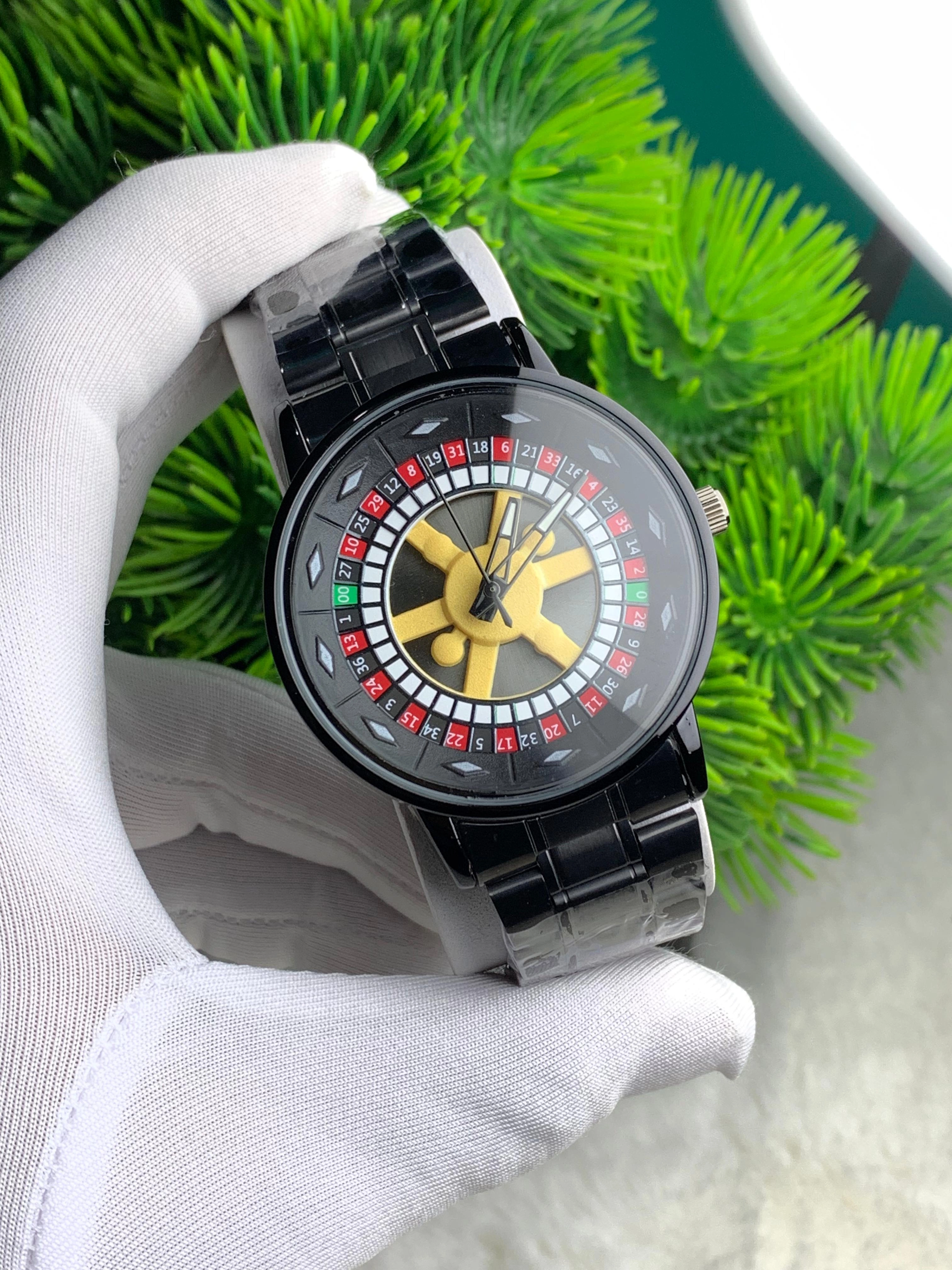 CASINO WATCH FOR MEN BLACK COLOR FASHIONABLE WATCH STEELNESS STEEL WATCH