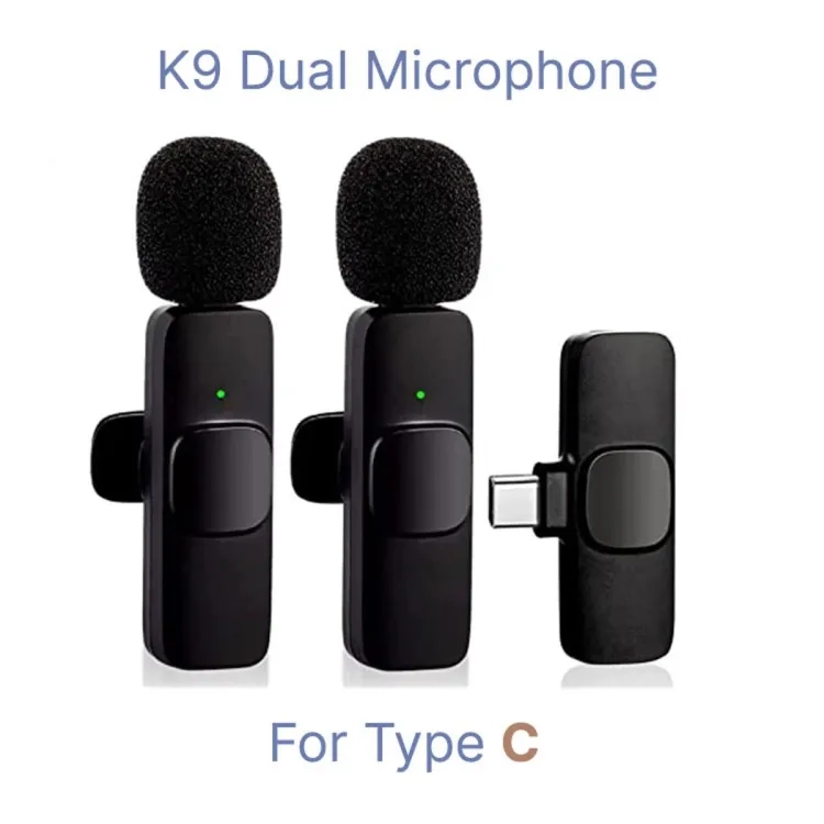 K9 wireless dual microphone boya for Type-C Easy to Use