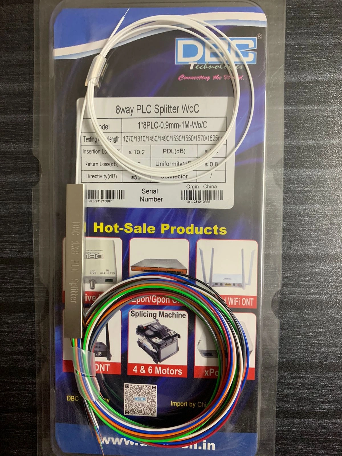 DBC FTTH 1:16 optical fiber PLC splitter without connector