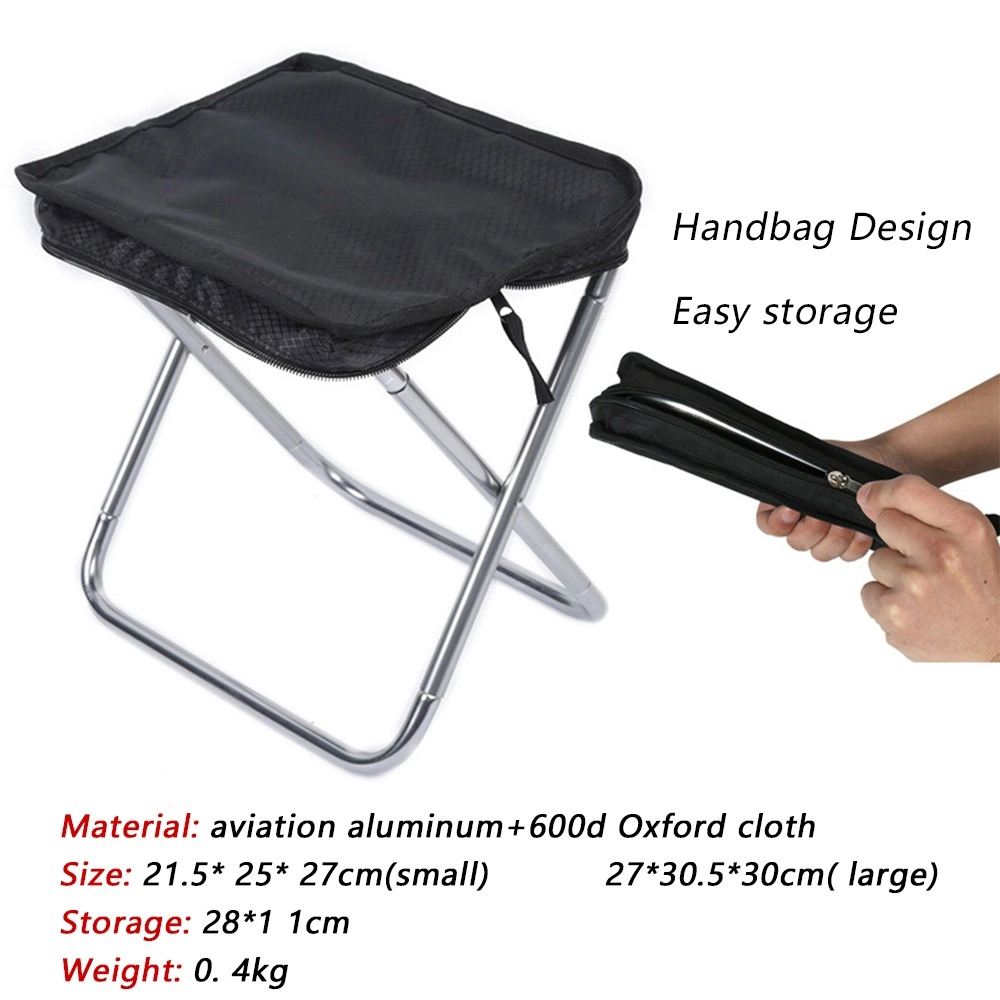 Aluminum Alloy Mini Folding Stool Chair for Camping and Outdoors ...