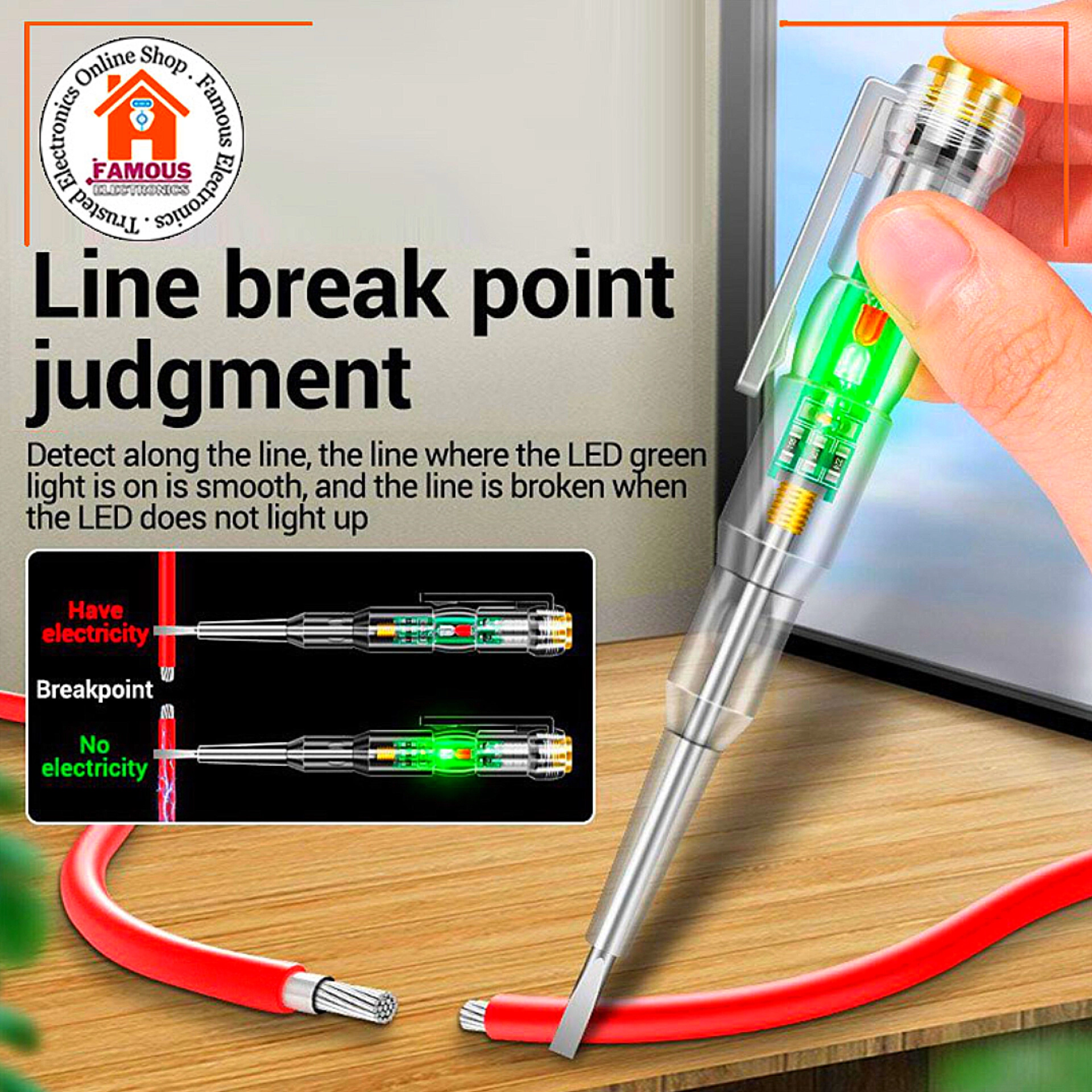 Intelligent Waterproof Voltage Tester Pen Power Voltage Detector ...