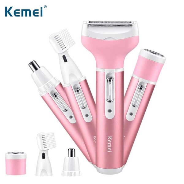 Kemei KM-6637 Multifunctional 4 in 1 Rechargeable woman body shaver ...