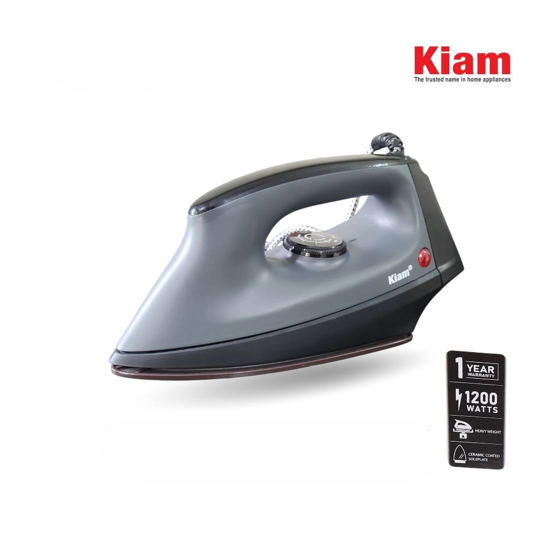 Kiam ES-565 Heavy Duty Electric Dry Iron 1200w - 100% Authentic Products