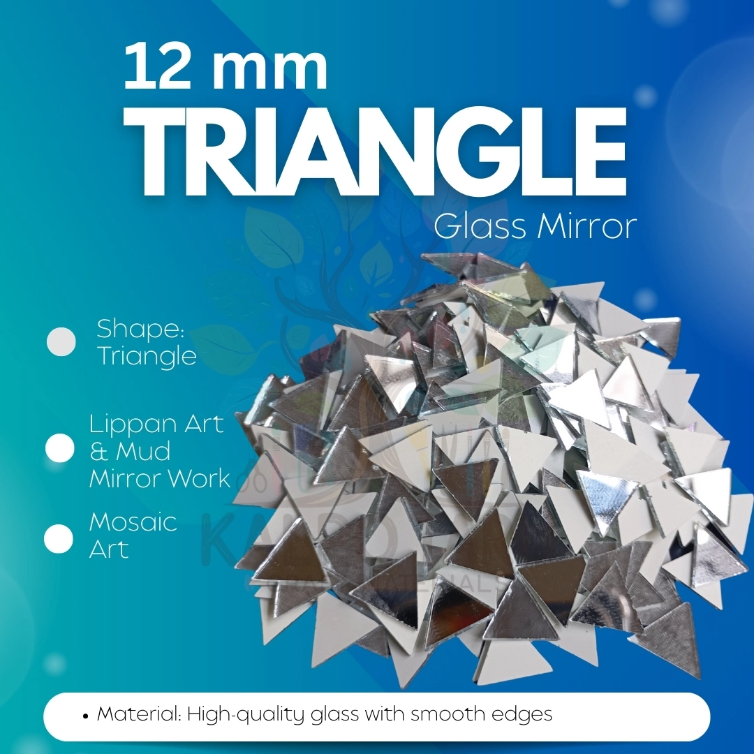 12mm Triangle Shape Glass Mirrors for Craft | Lippan Art Mosaic Tiles ...