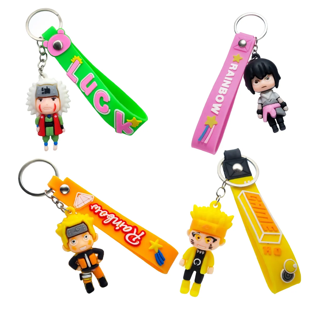 Naruto Cute Keychains with Action Figure PVC Material Anime Keychains ...