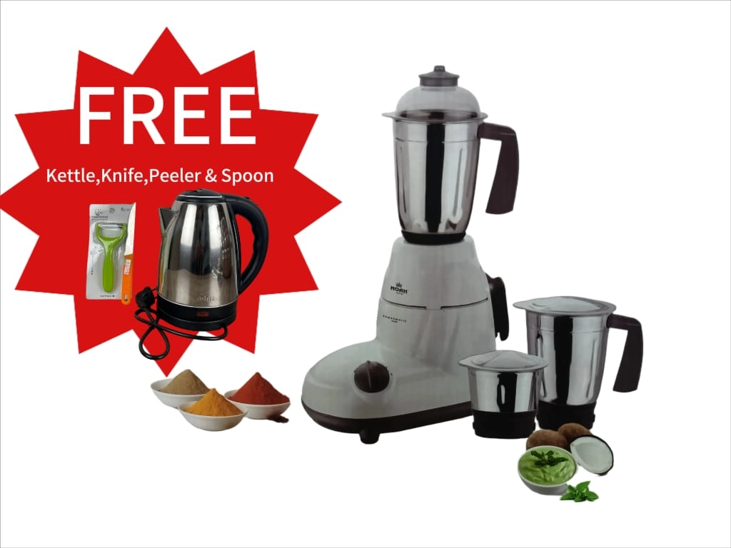 Noah Power Matic Plus 1000W Blender with 3 stainless steel jars