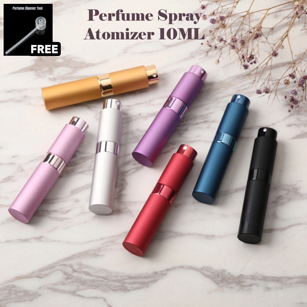 Mini Refillable Perfume Bottle 10ml + Free Perfume Dipener Tool ...