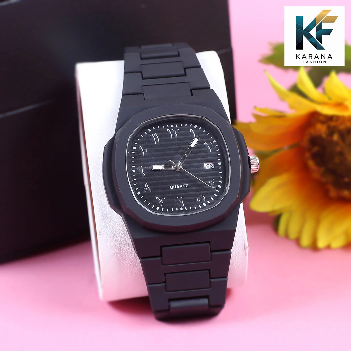 The Arabic World dial analogue White & Black Polycarbonic bell watch ...