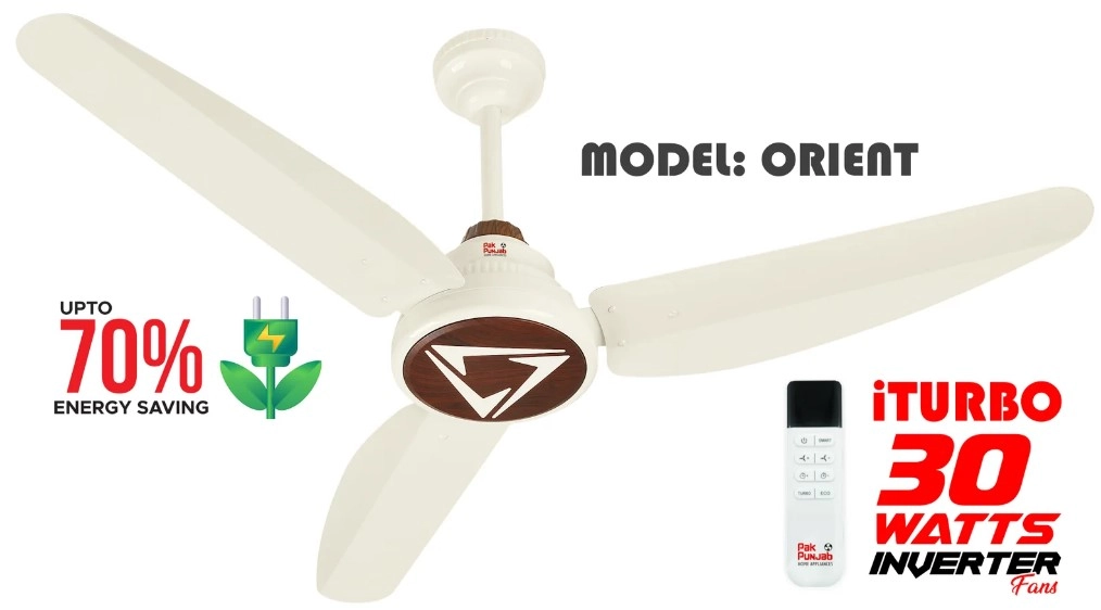 Pak Punjab iTurbo 30 Watts BLDC Inverter Fan, Model: Orient, Size: 56 ...