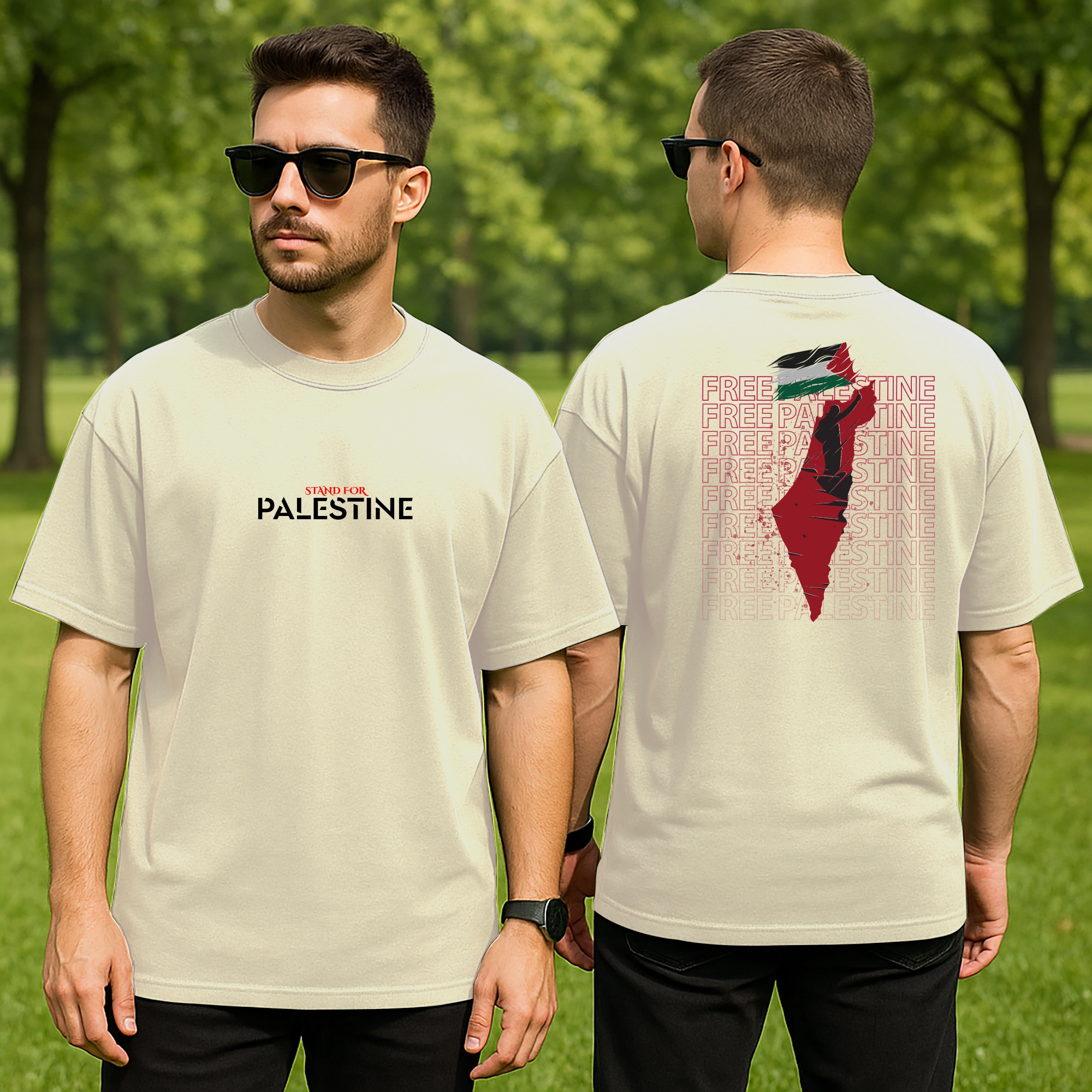 Free Palestine Drop Shoulder T-Shirt