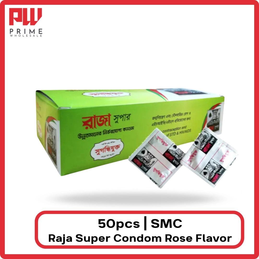 Raja Supers Condom Rose Flavors 50pcs