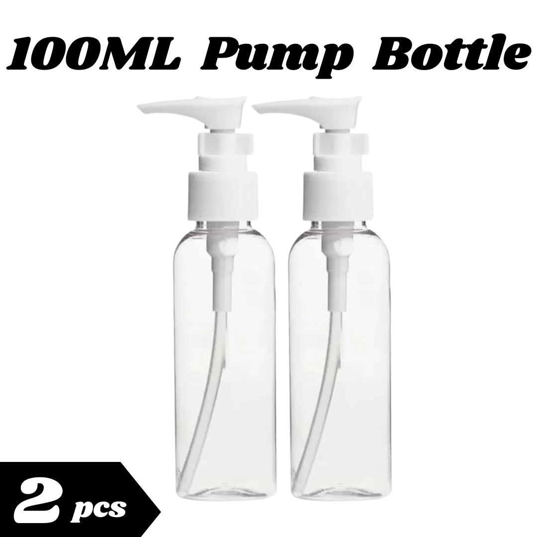 Pump Spray Bottle 100ml - White 2 Pcs