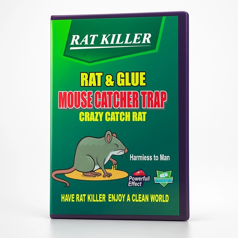 Rat And Glue Mouse Catcher Trap Rat Killer Crazy Catch Rat (3pcs)