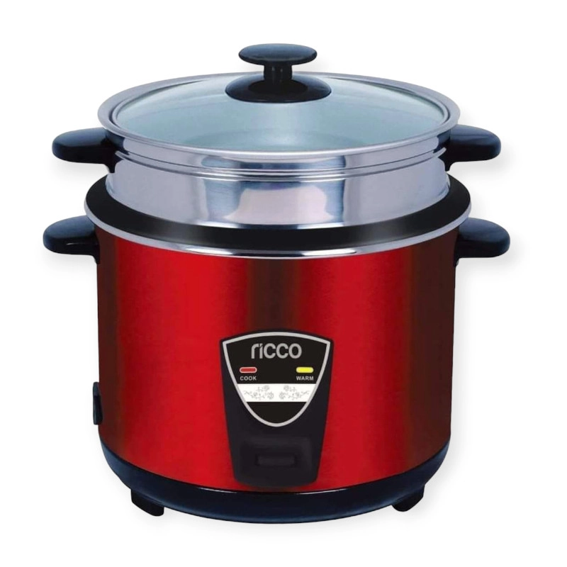 Ricco Rice Cooker 2.8 Ltr - Double pot (1 SS & Non 1 Stick Pot)- SRC-280 SN